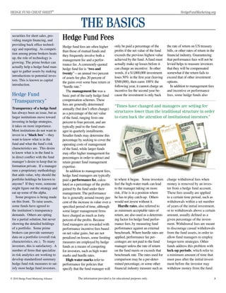 Hedge funds - Quick Overview | PDF