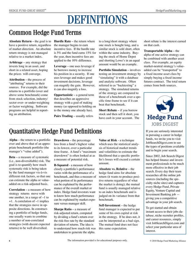 Hedge funds - Quick Overview | PDF | Hedge Funds | Personal Investing