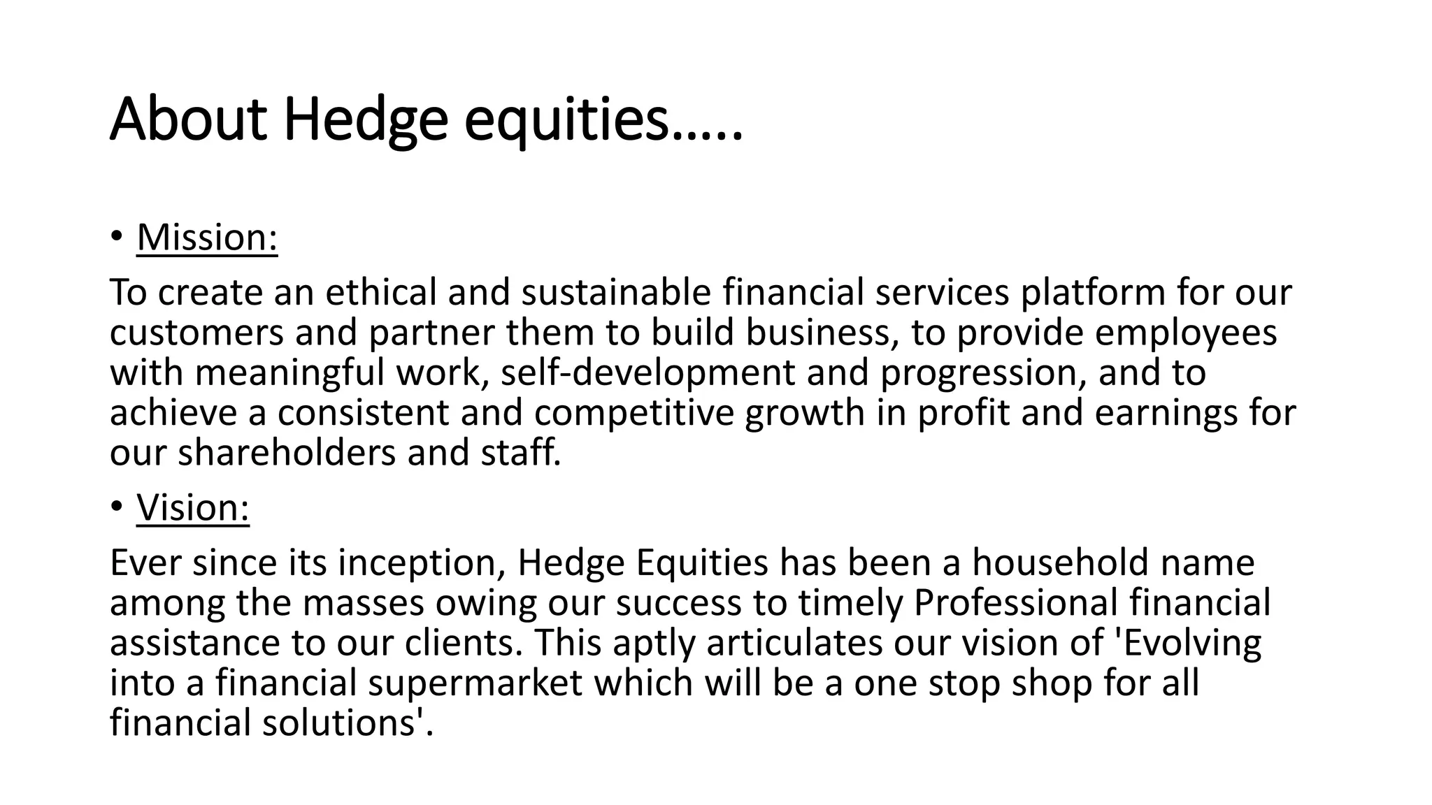 Hedge equities ltd | PPTX