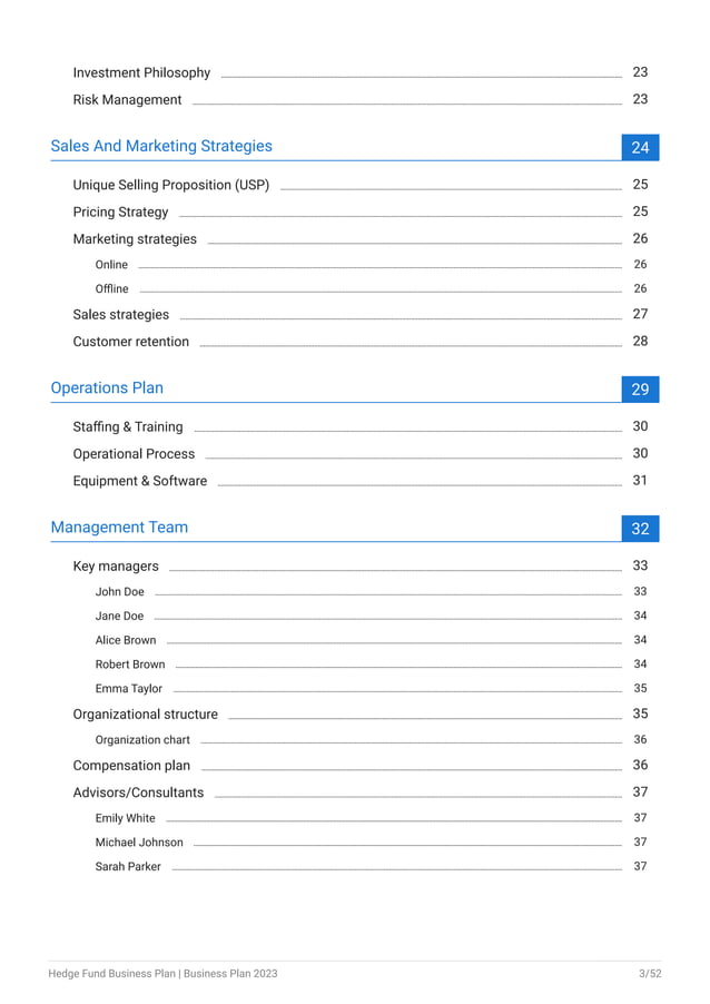 Hedge Fund Business Plan Example | Upmetrics | PDF | Hedge Funds ...