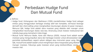Hedge Fund (dana lindung nilai) Dan Mutual Fund.pptx (reksa dana) | PPTX