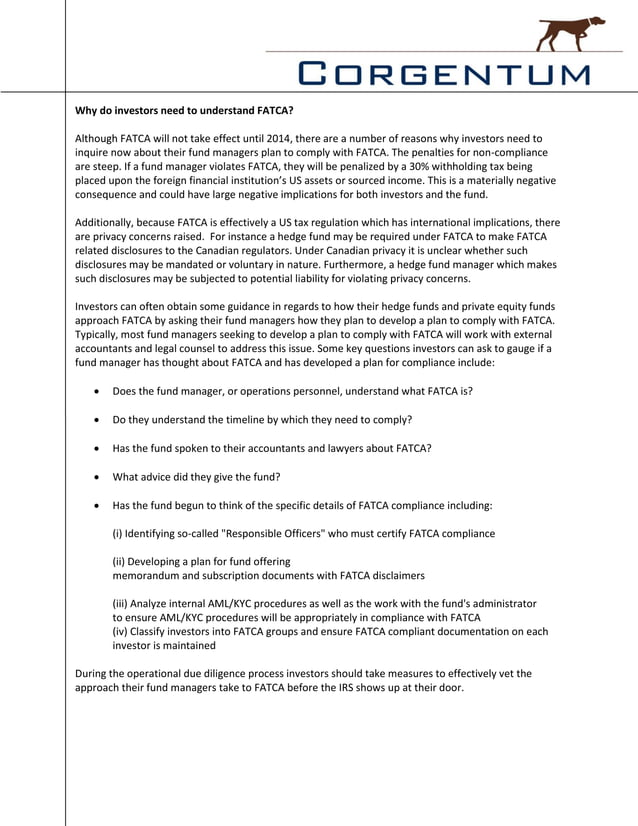 The Importance of Understanding FATCA | PDF