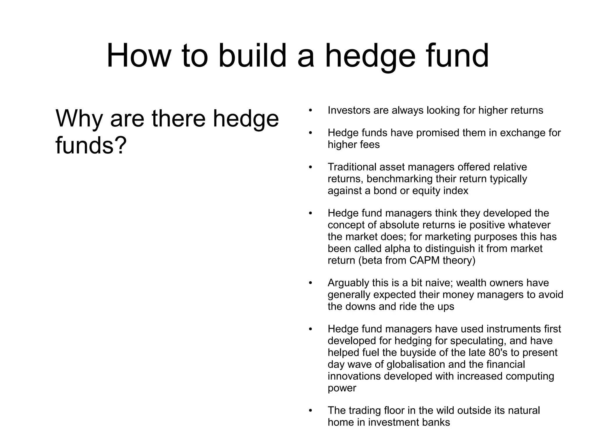 Hedge fund presentation | PDF