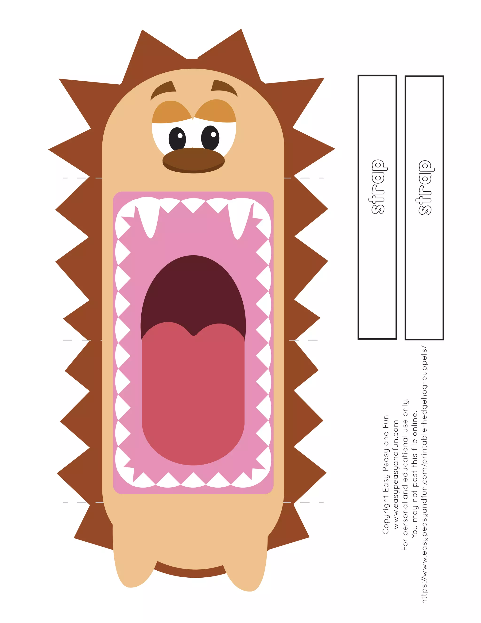 Hedgehog printable-puppet | PDF