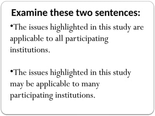 Hedging or the Process of Hedgmony in Academic Writing | PPTX