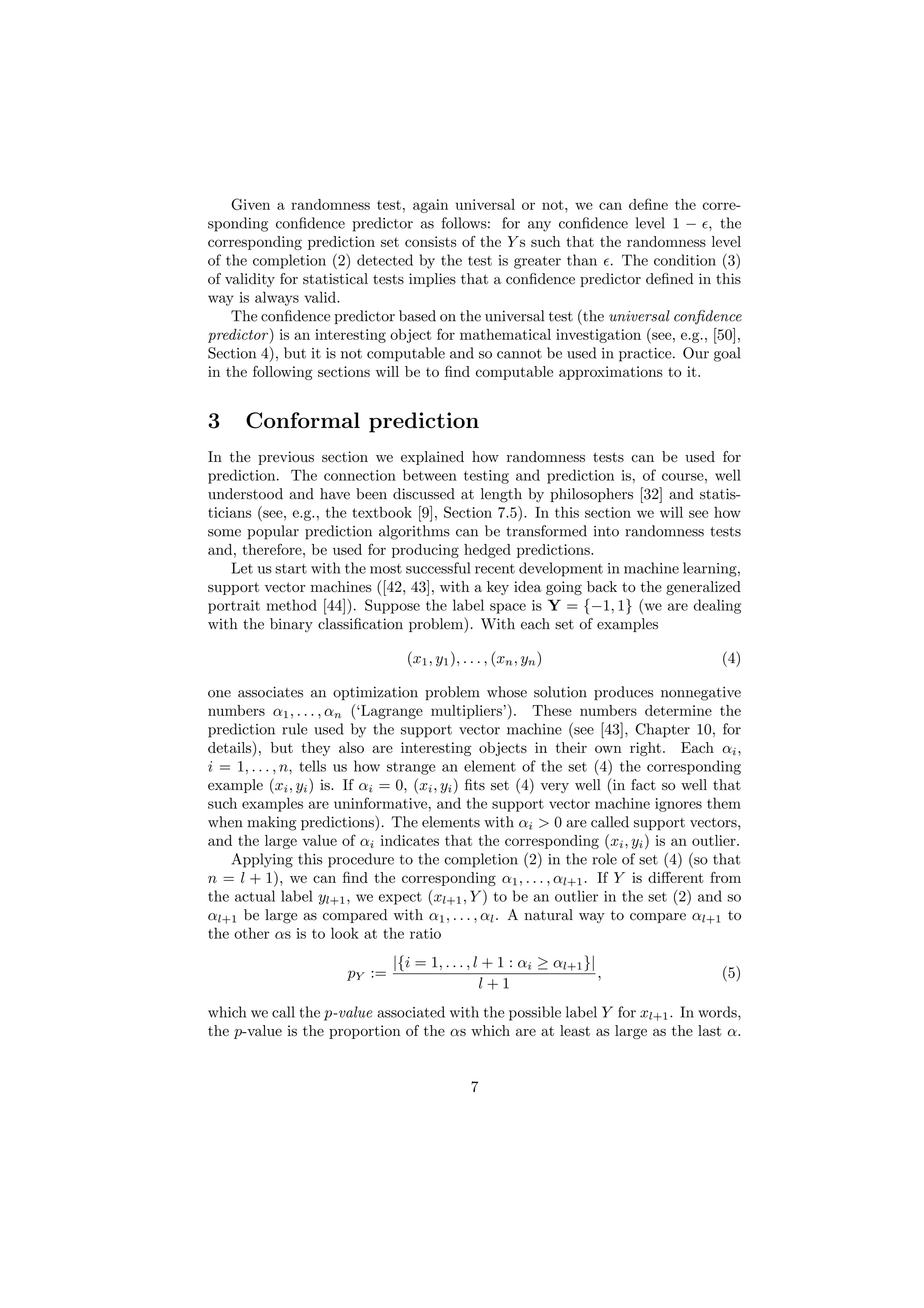 Hedging Predictions in Machine Learning | PDF