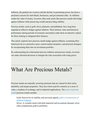 How Precious Metals Hedge Against Inflation? (2025 Blueprint) | Skyriss ...