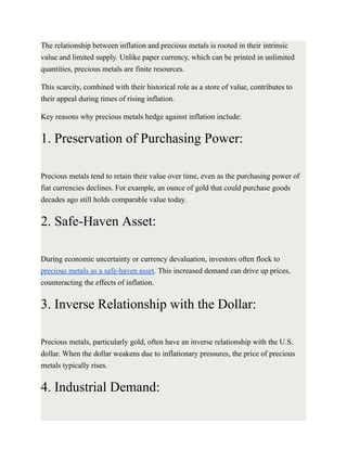 How Precious Metals Hedge Against Inflation? (2025 Blueprint) | Skyriss ...