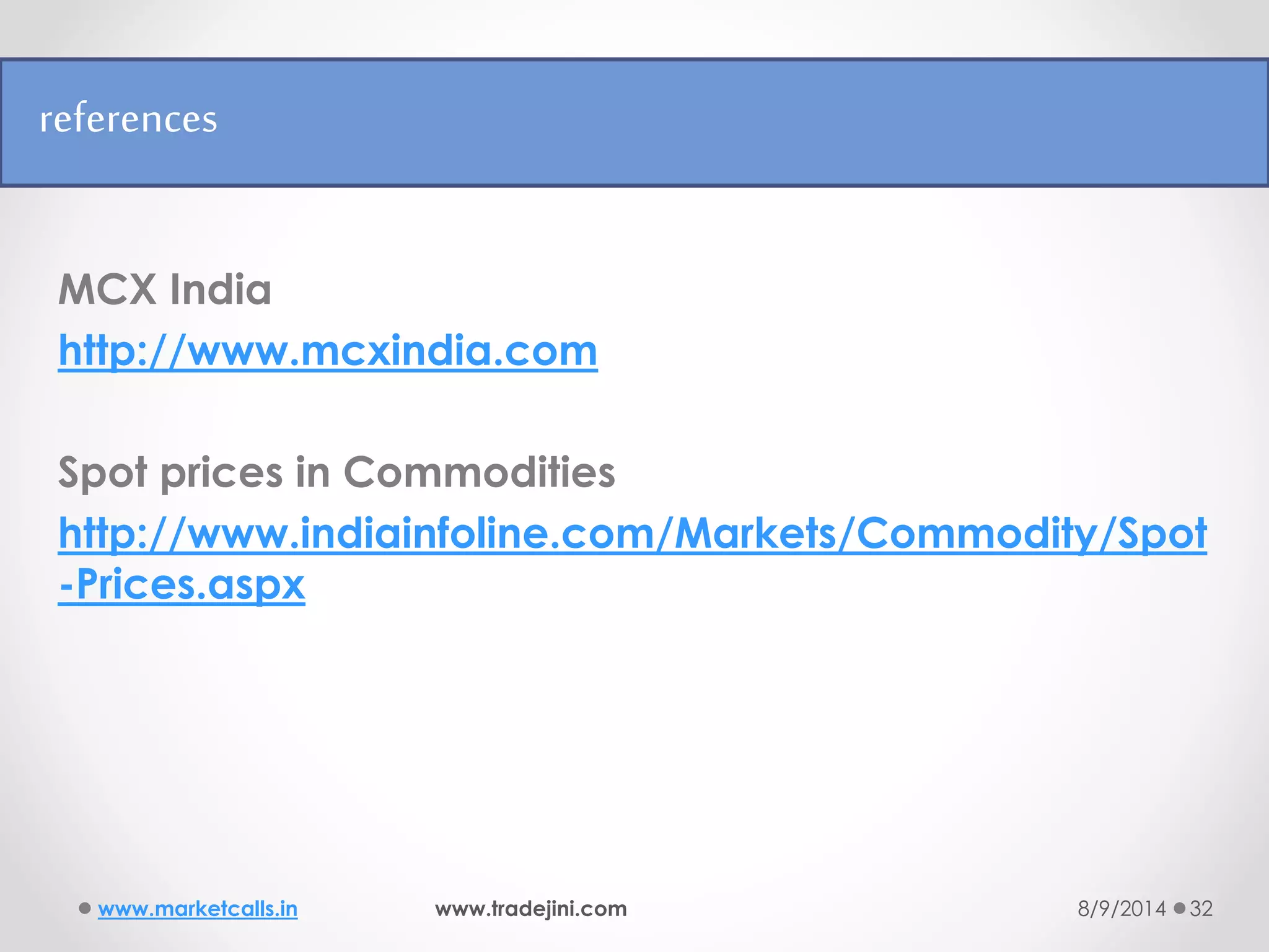 Hedging mechanism and risk management in Commodities | PPTX