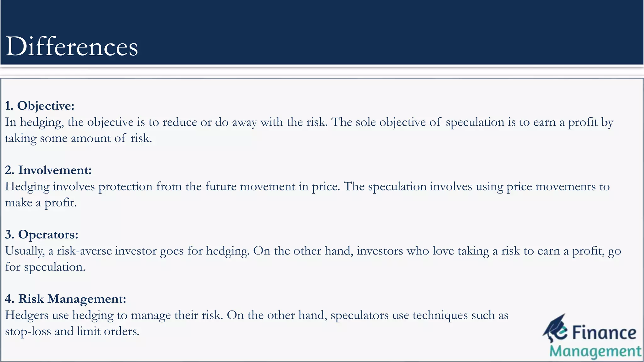 Hedging vs Speculation | PPTX