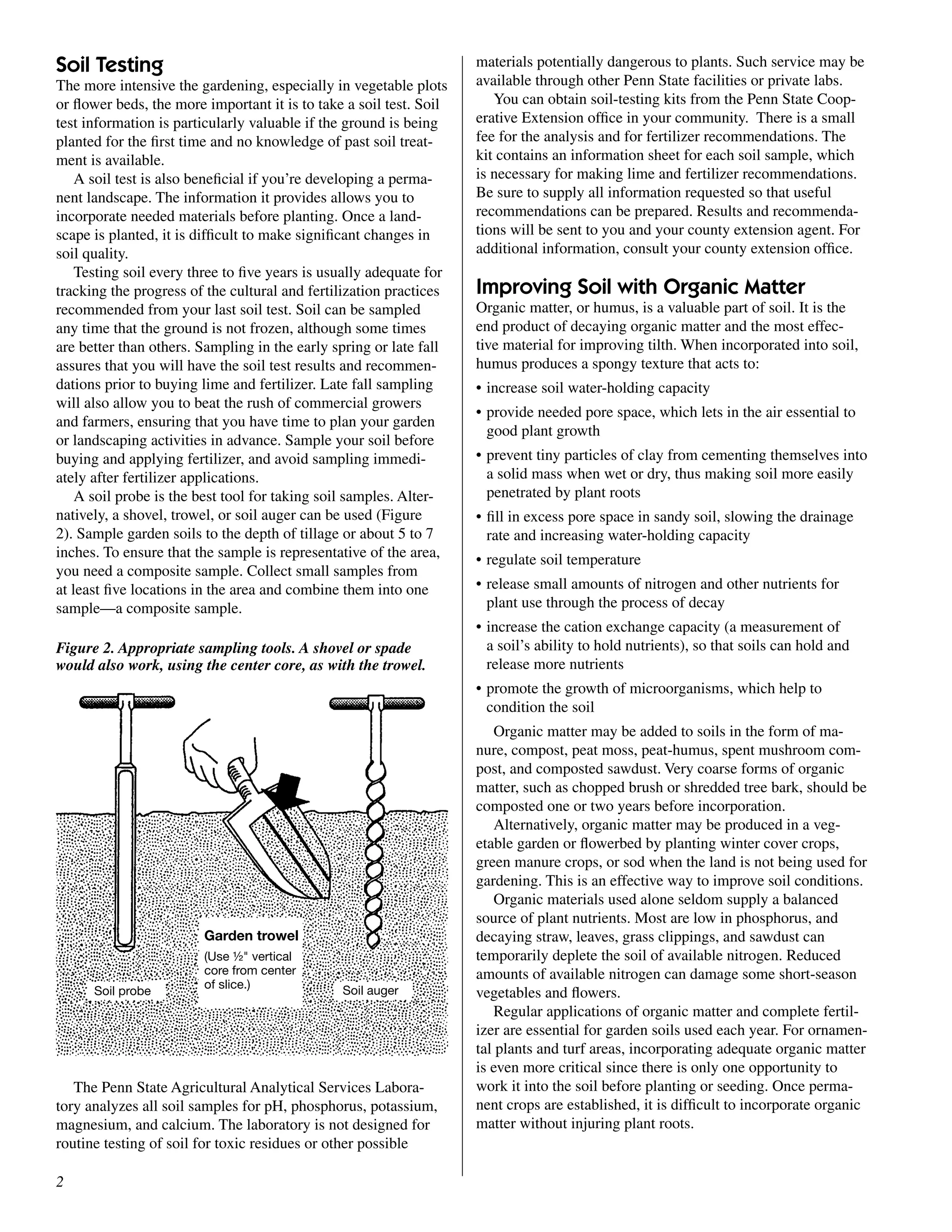 Soil management in home gardens and landscapes | PDF