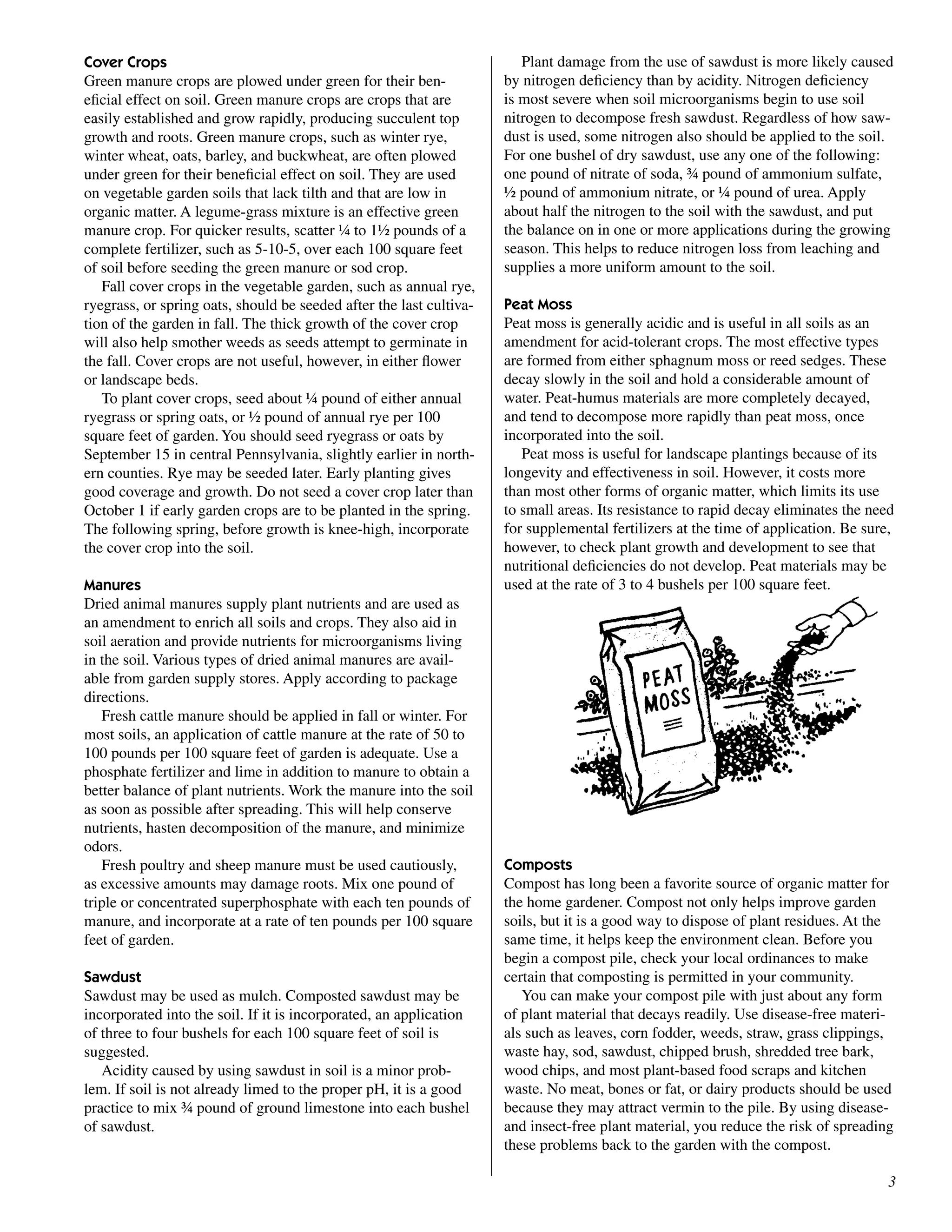 Soil management in home gardens and landscapes | PDF