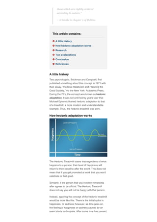 Hedonic treadmill | PDF