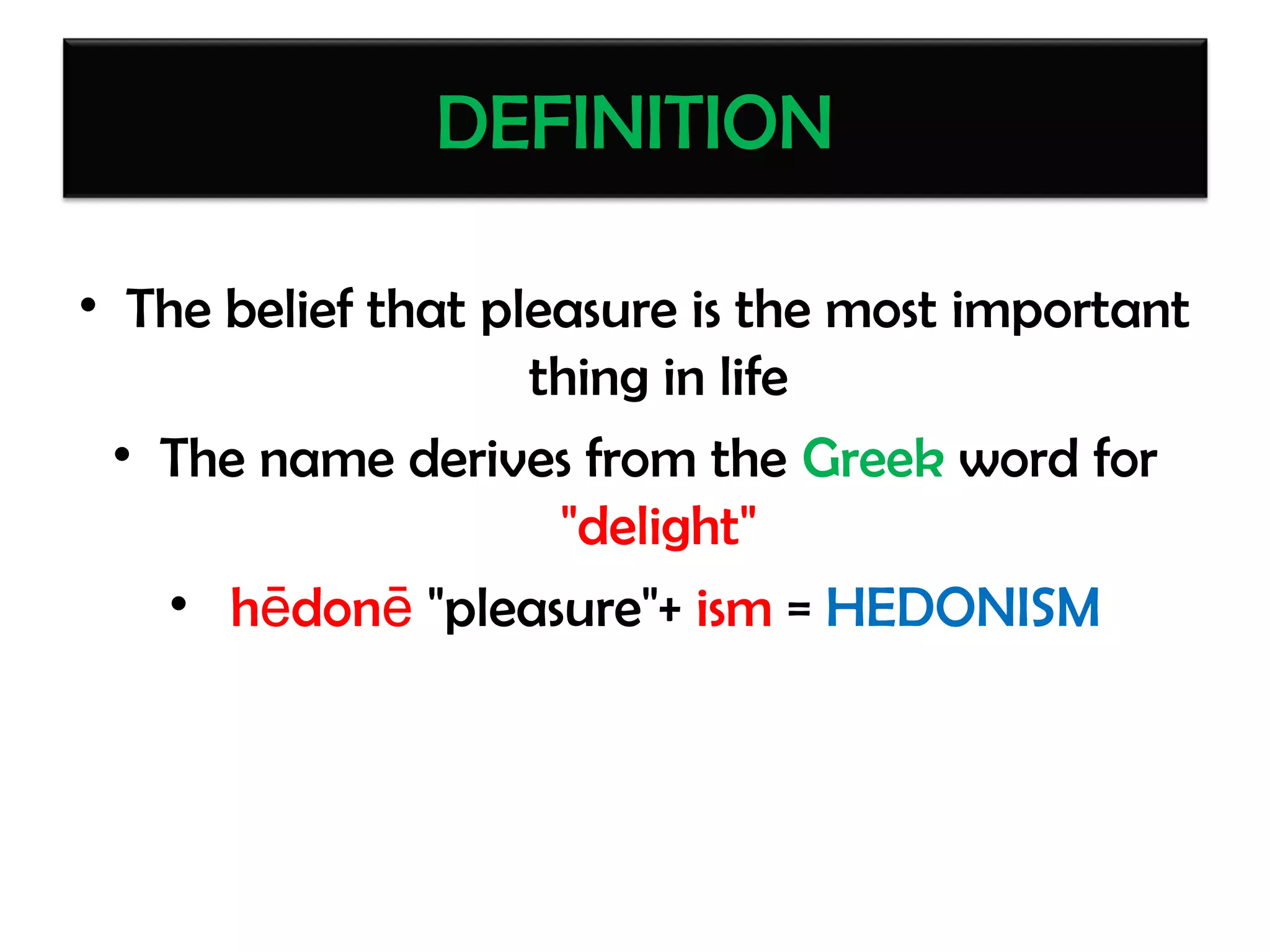 Hedonism | PPT