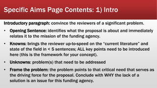 Dissecting the Critical Specific Aims Page of an NIH Grant by Madison ...