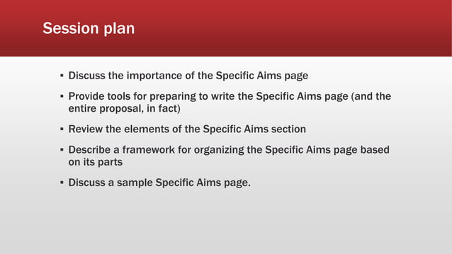 Dissecting the Critical Specific Aims Page of an NIH Grant by Madison ...