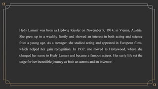 Hedy Lamarr actress and inventor Présentation | PPT