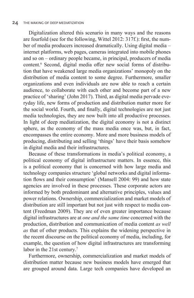 Deep Mediatization. Key ideas and cultural studies | PDF