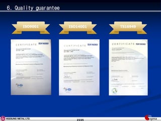 HEESUNG METAL LTD. introduction | PDF