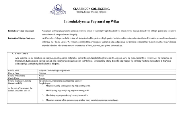 HEF Introduksiyon sa Pag-aaral ng Wika Syllabus.docx