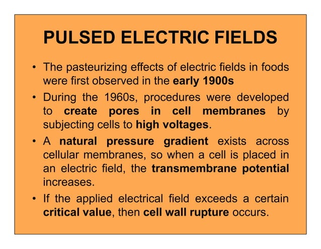 high intensity pulsed electric field processingpptx | PPTX