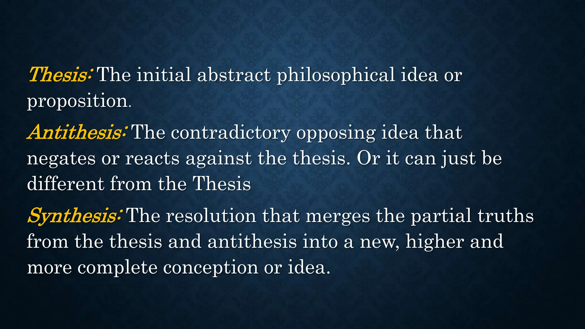 Hegel's Dialectical Materialism, concept, works, example | PPTX