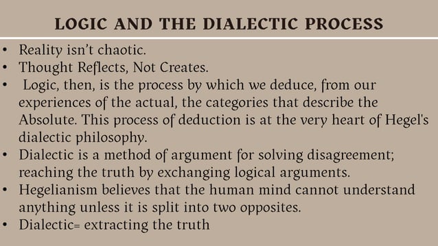 HEGEL power point presentation. triadic movement. | PPT