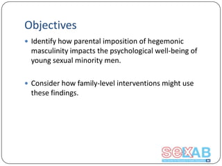 Hegemonic Masculinity and the Psychological Well-being of Young Sexual ...