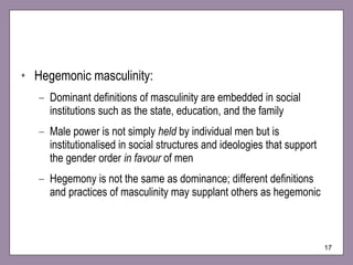 Hegemonic Masculinity Examples