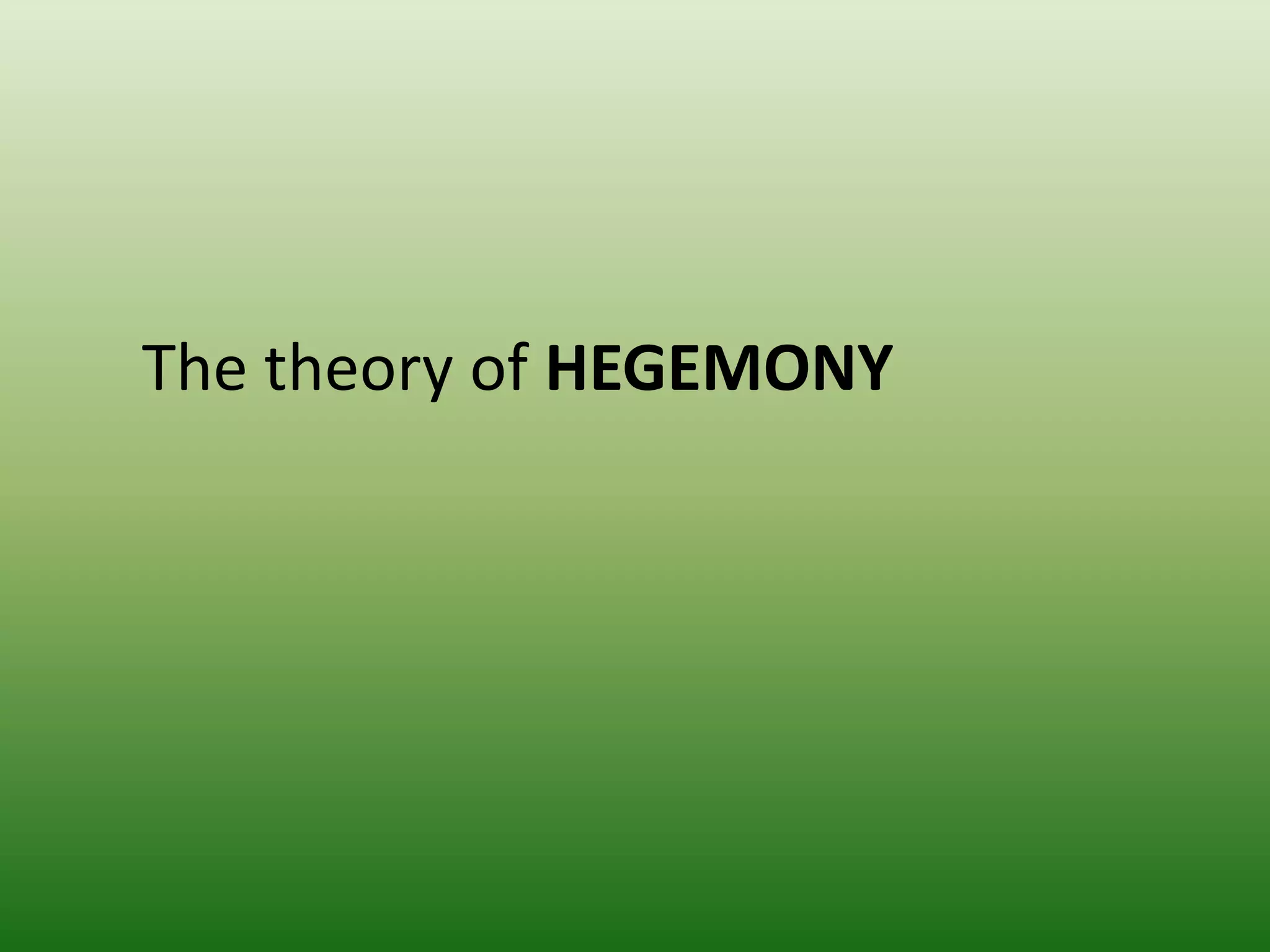 Hegemony | PPT