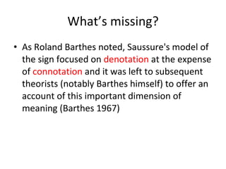 Hegemony denotation connotation barthes | PPT