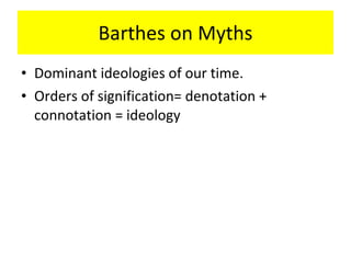Hegemony denotation connotation barthes | PPT