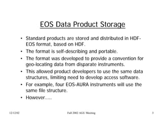 Generalized EOS Data Converter: Making Data Products Accessible to GIS ...