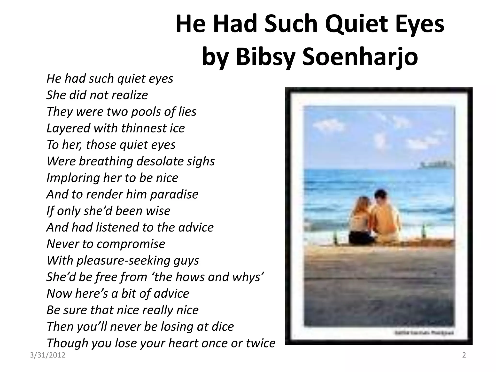 He Has Such Quiet Eyes | PPT