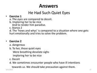 He Has Such Quiet Eyes | PPTX