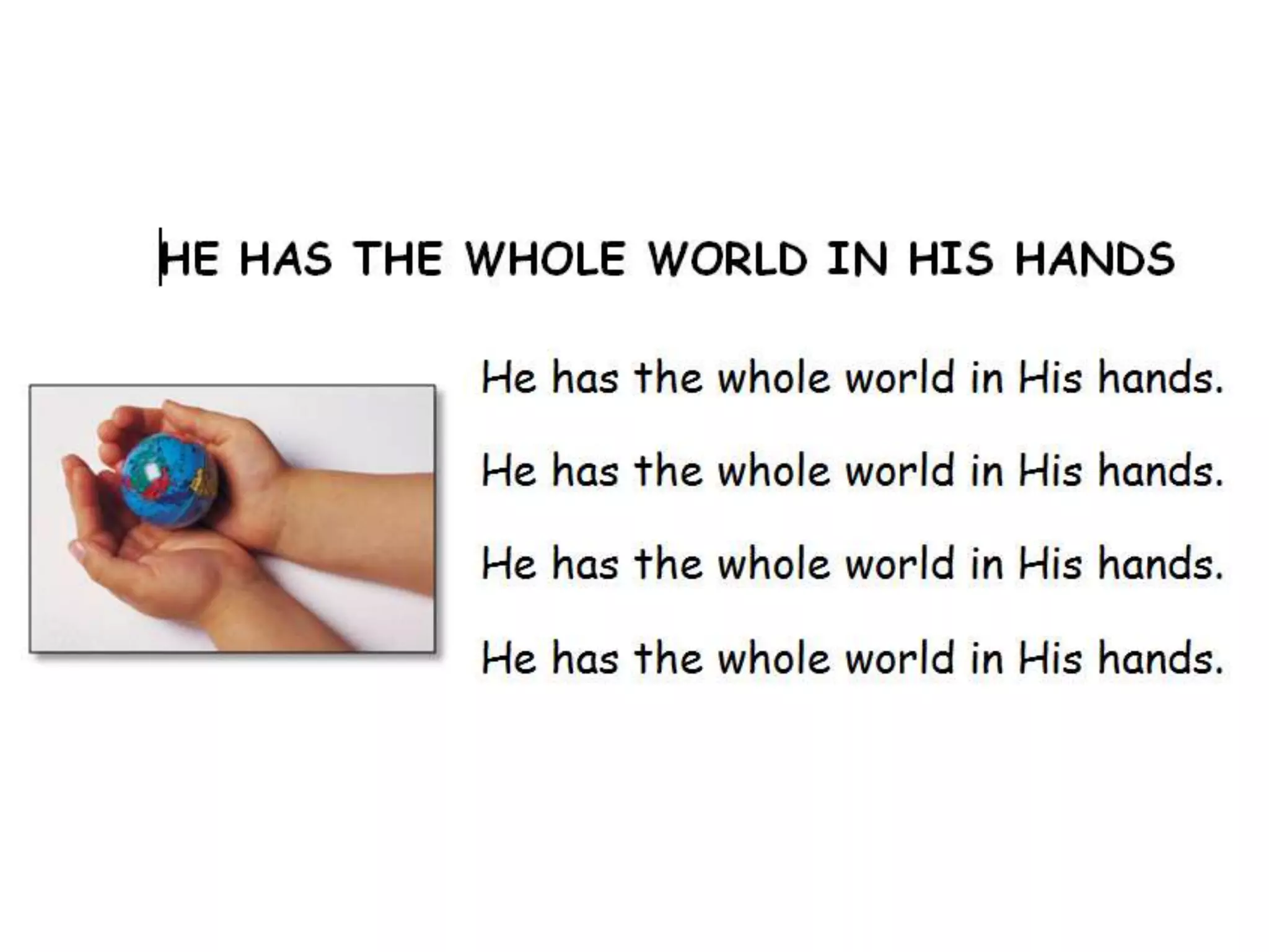 He has the whole world | PPTX