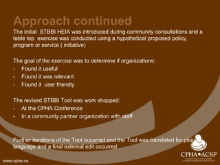 STBBI Health Equity Impact Assessment Tool | PPTX