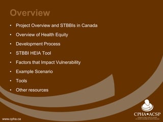 STBBI Health Equity Impact Assessment Tool | PPTX