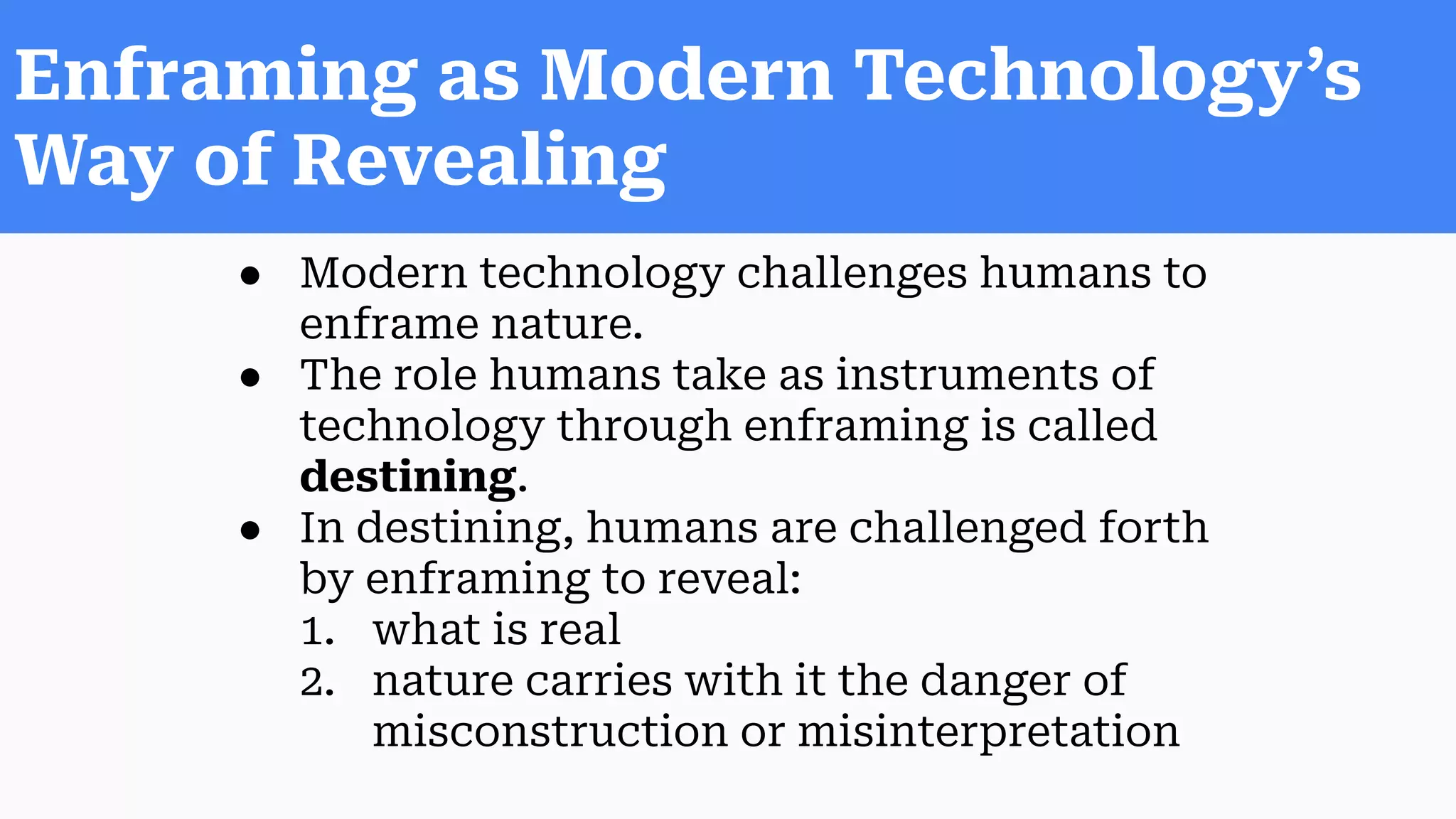 Heidegger: Technology as Way of Revealing | PDF