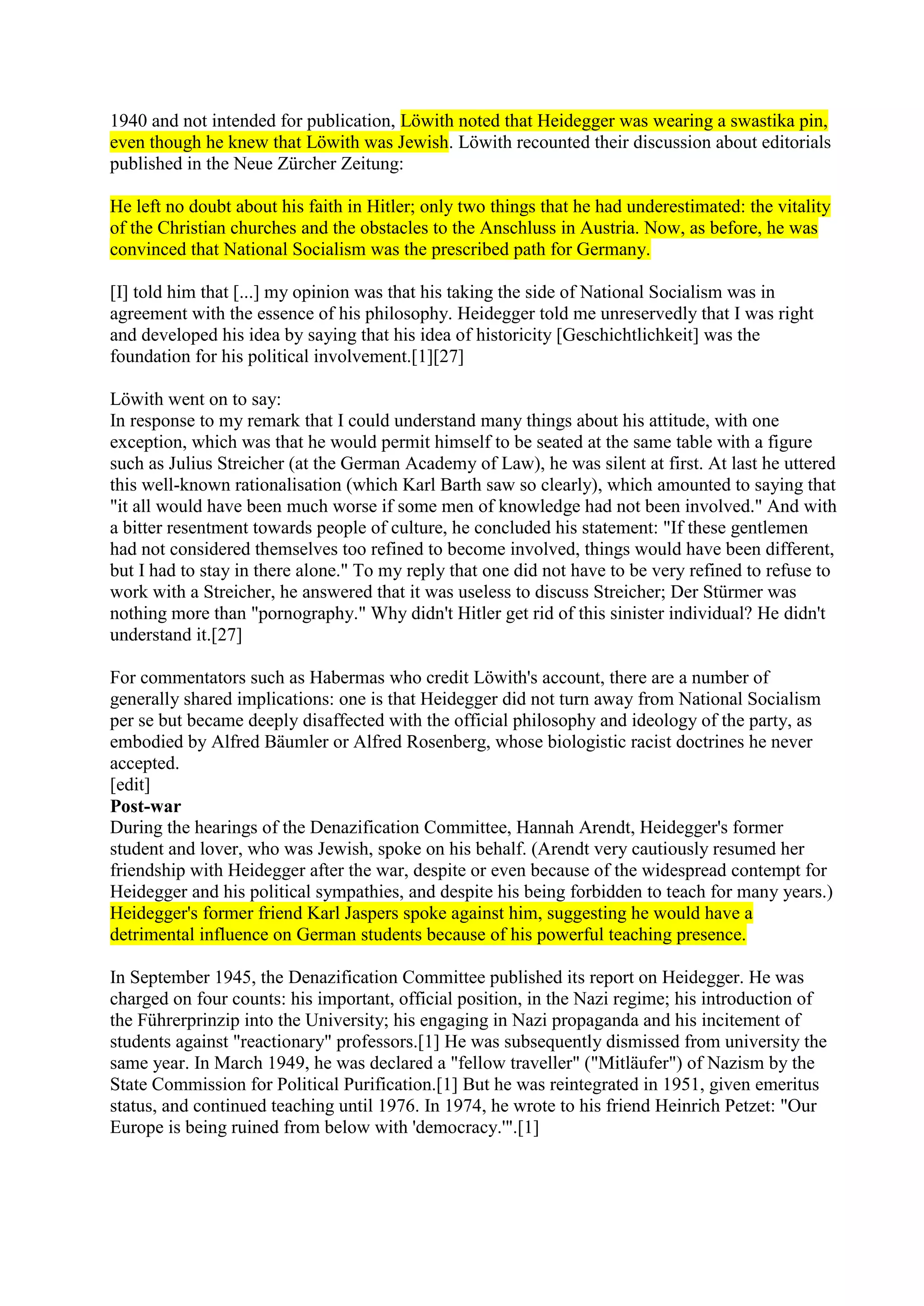 Heidegger and nazism | PDF