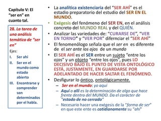 Heidegger El ser y el tiempo cap 5 | PPTX