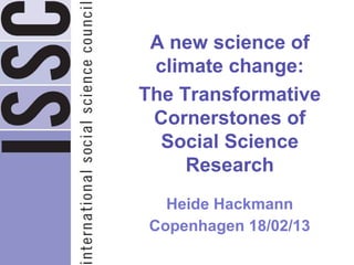 Heide Hackmann: Transformative Cornerstones | PPT