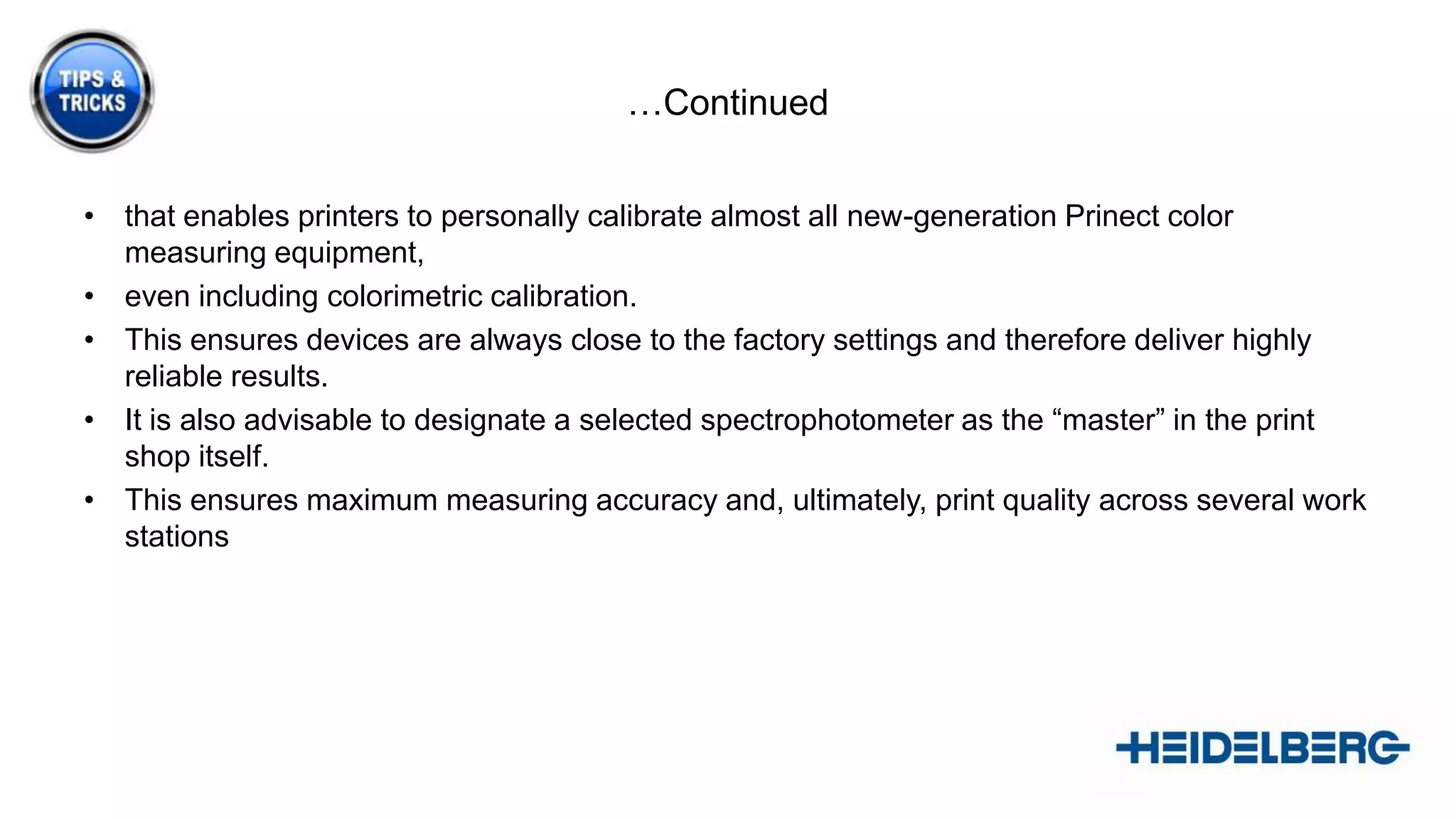 Heidelberg presentation -Color Measurement | PPT