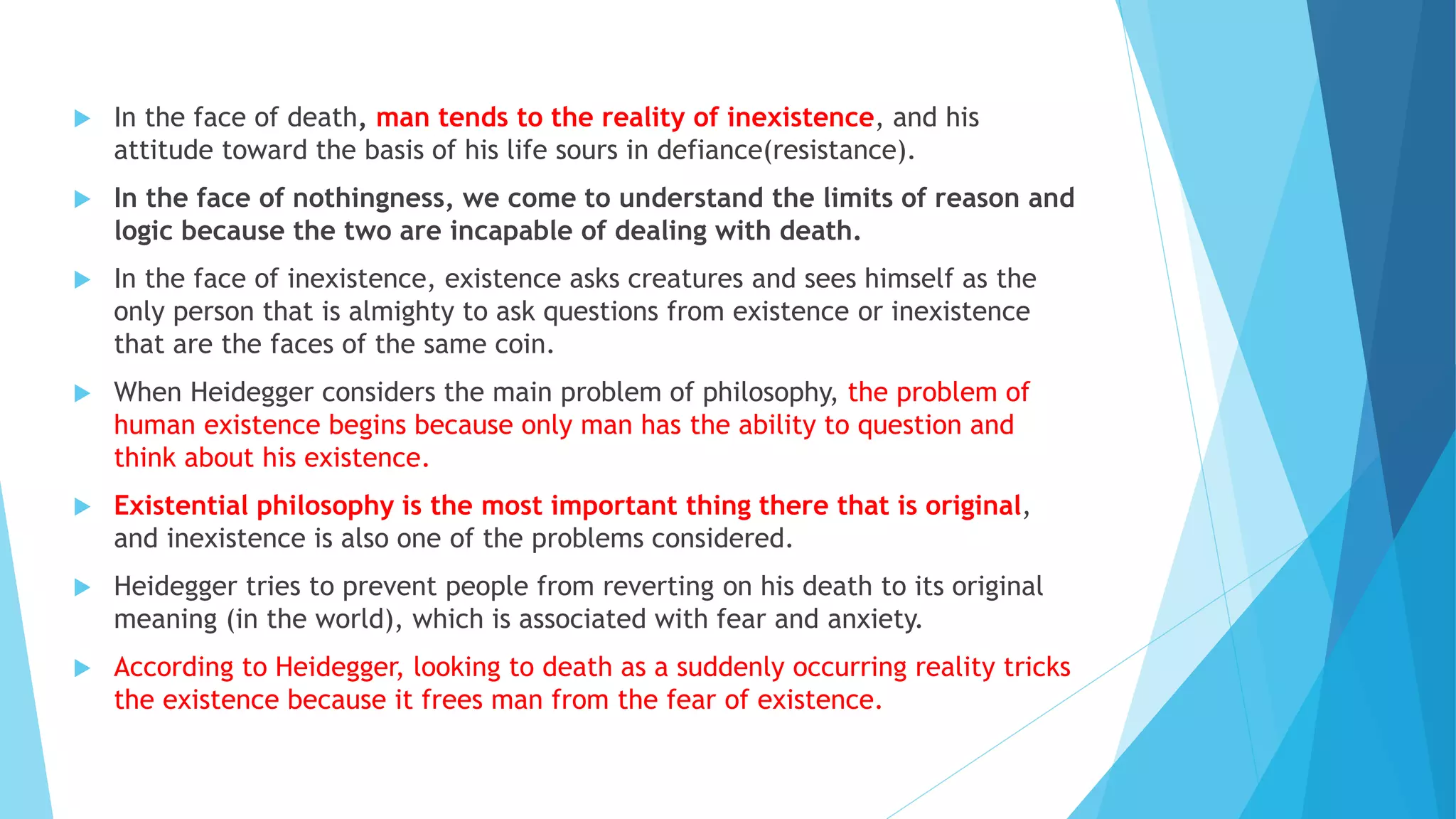 Heidegger existence and inexistence | PPTX
