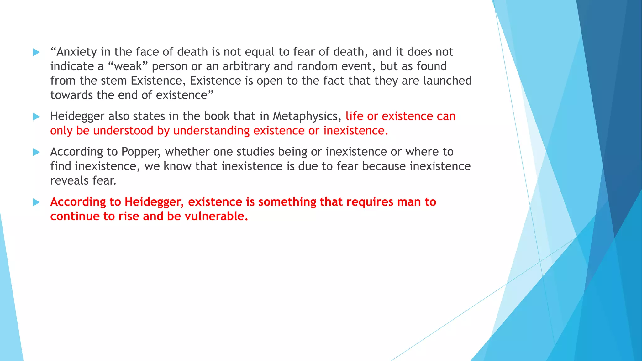 Heidegger existence and inexistence | PPTX