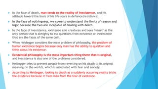 Heidegger existence and inexistence | PPTX
