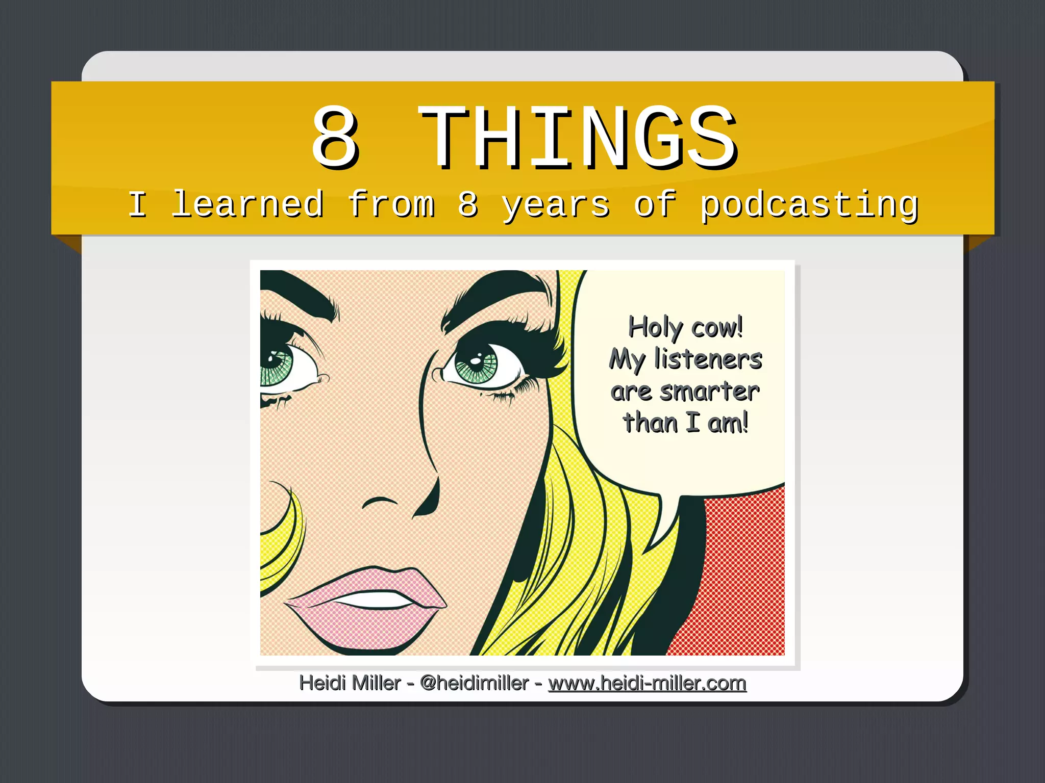 Heidi Miller - EmMeCon Seattle 2013 | PPT