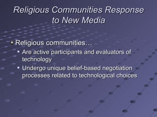 When Religion Meets New Media | PPT