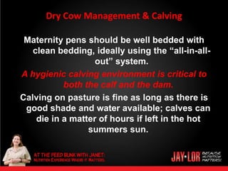 Heifer Nutrition Birth to Weaning | PPT