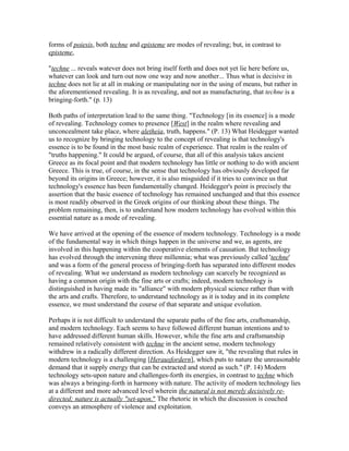 Heighdegger techne | PDF